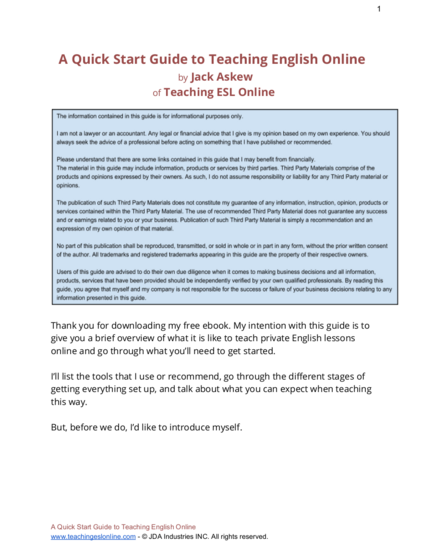 A Start Guide To Teach English For Tutors
