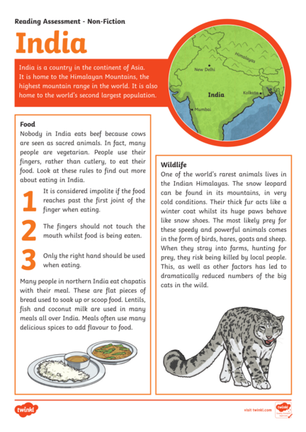 Grade 3 Comprehension India